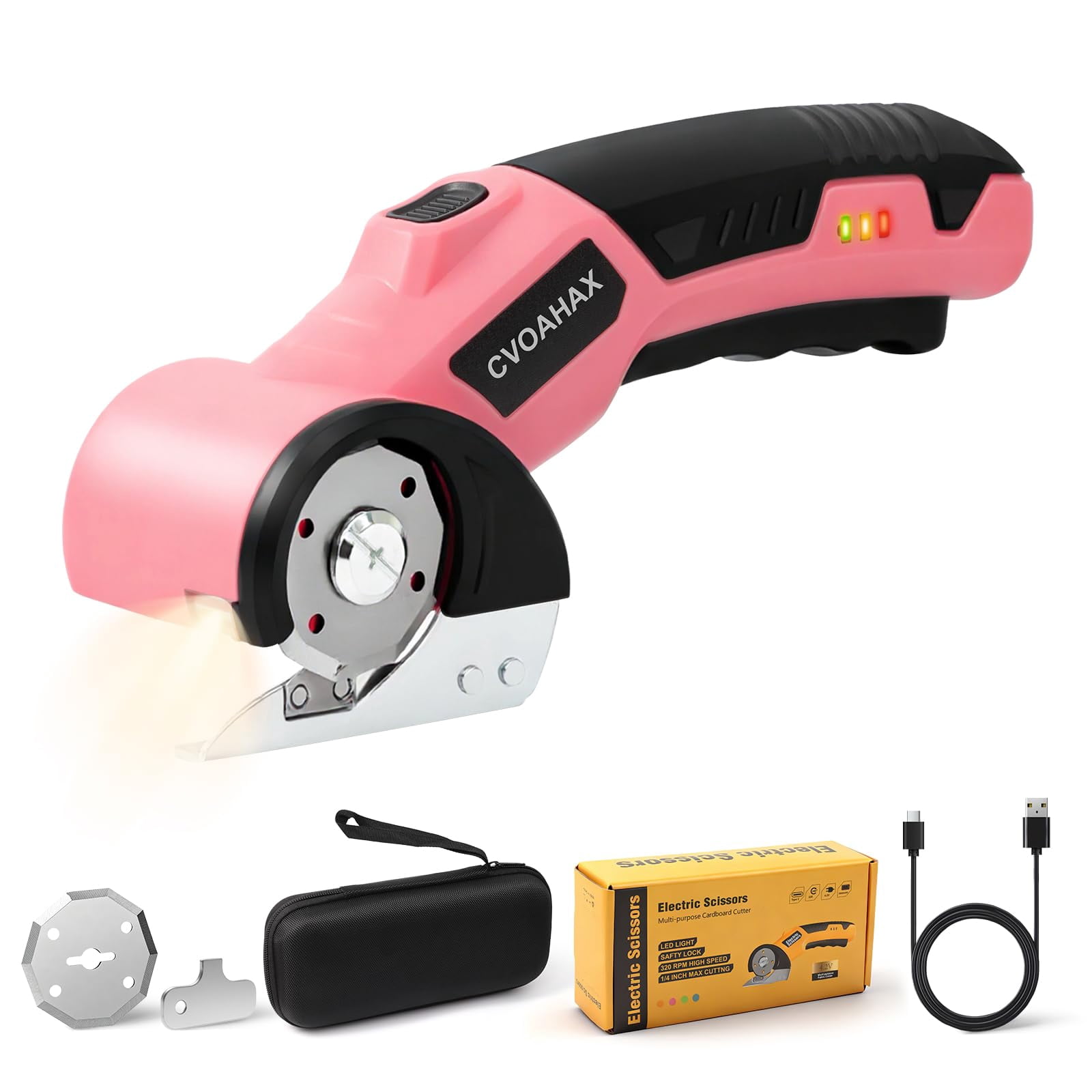Electric Box Cutter for Cardboard, 4.2V Rechargeable Electric Scissors ...