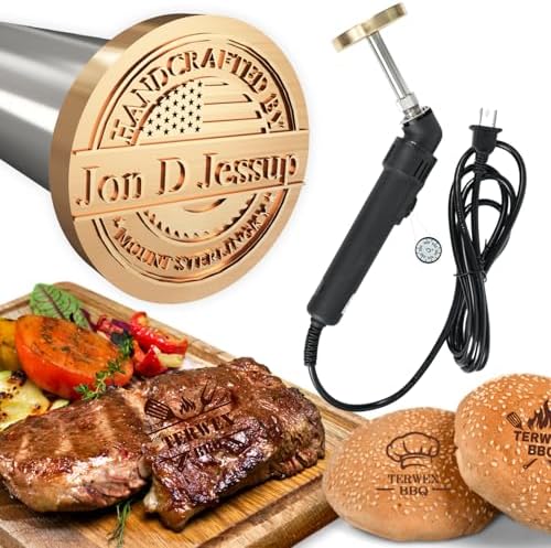 Electric Branding Iron for Burger, Logo Branding Irons Personalized for Food Cake Bread BBQ Meat ...