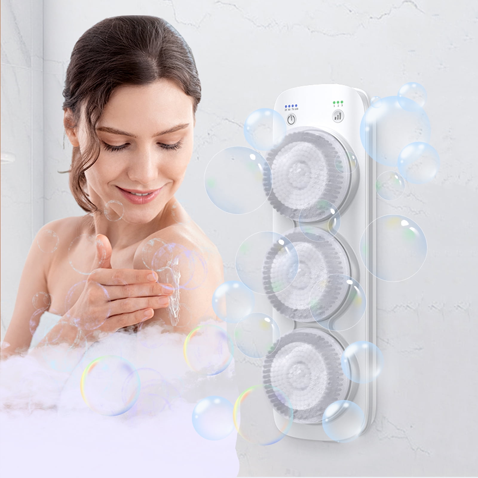 ZGGJZKV Electric Brush Body Scrubber for Shower, Wall Mounted Automatic ...