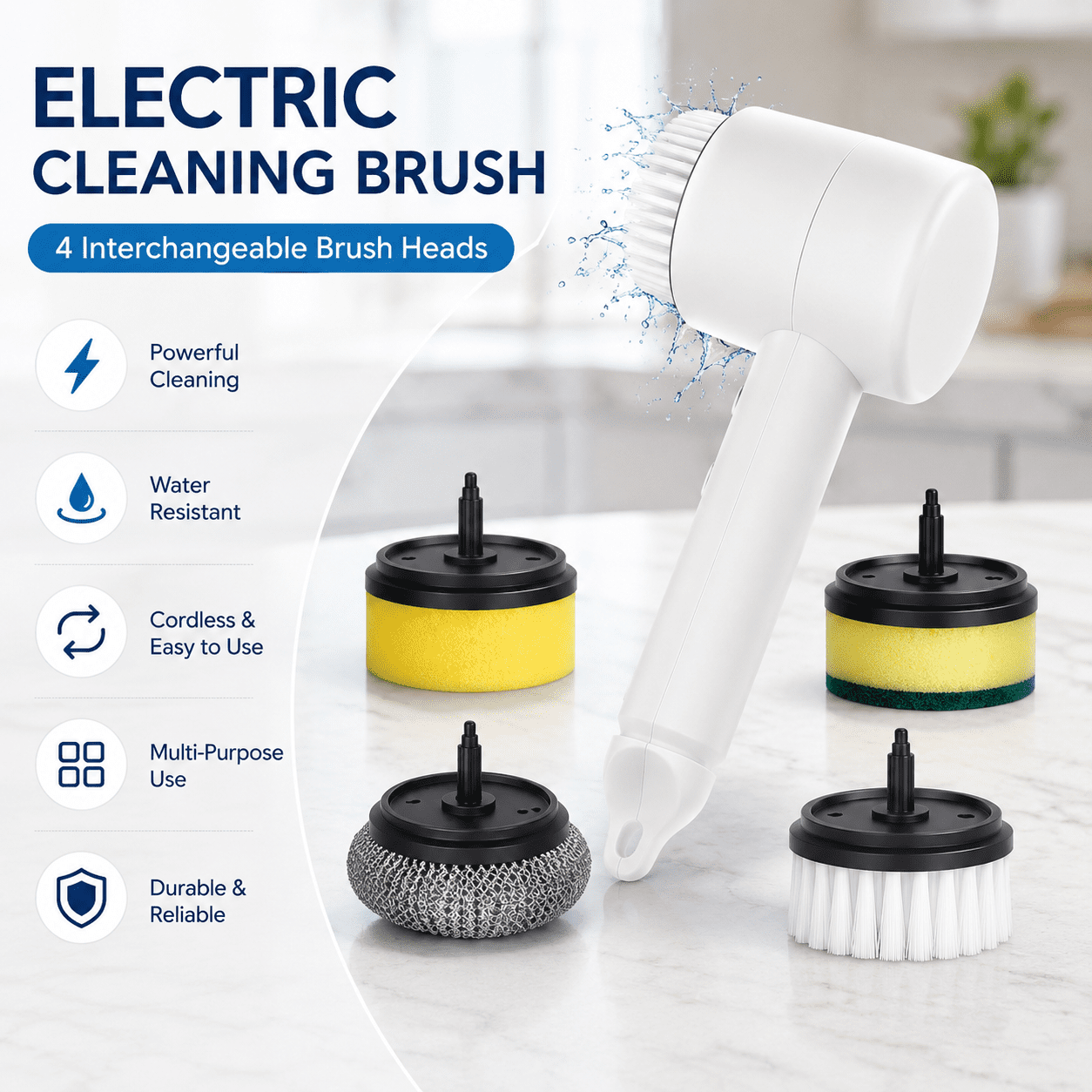 Electric Brush, Electric Scrubber for Bathroom, Spin Scrubber for ...
