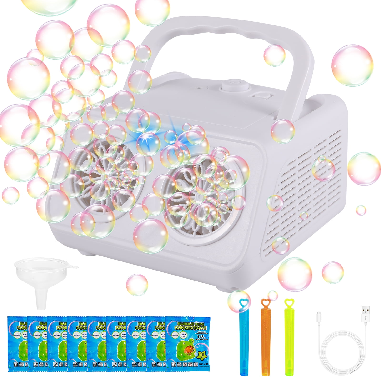 Electric Bubble Blower Maker, Bubble Machine, 20000+ Bubbles Per Minute ...