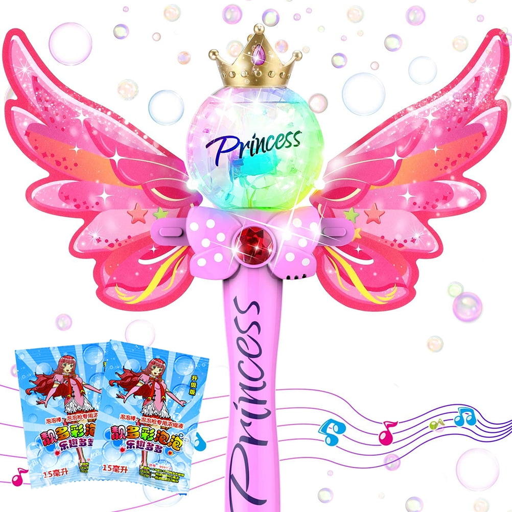 Electric Bubble Machine Fairy Bubble Wand Bubble Blower for Girls Kids ...
