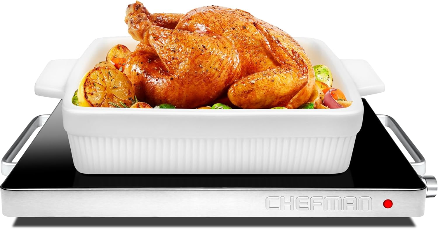 Electric Buffet Server + Warming Tray w/Adjustable Temperature & 3 ...