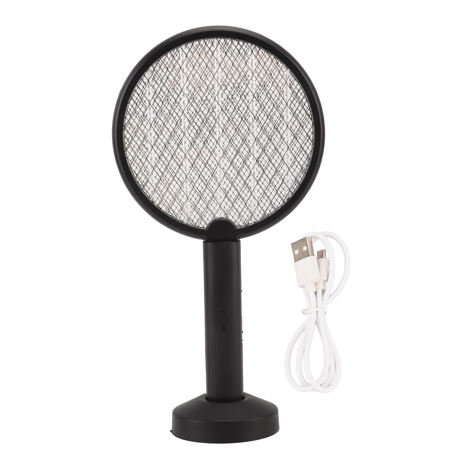 Electric Bug Swatter Round Rotating USB Charging Bug Racket Fly Killer ...