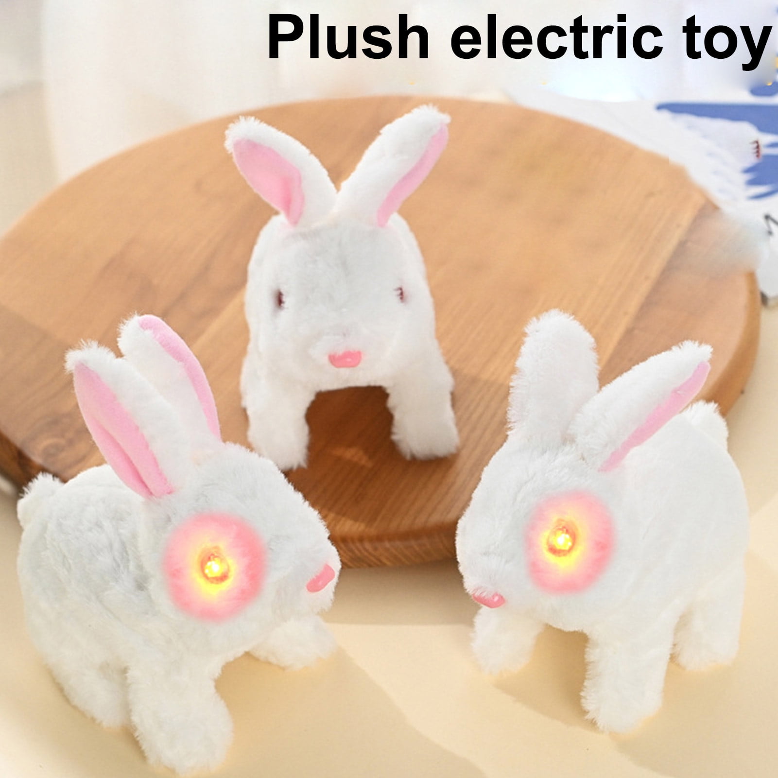 Electric Bunny Toy with Sound Light Adorable Appearance Automatic ...
