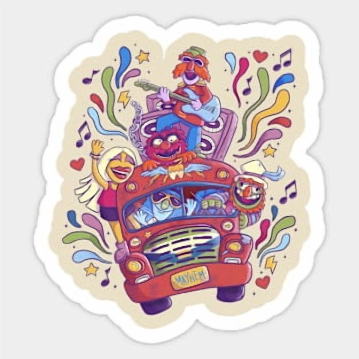 Electric Bus Mayhem Sticker Bluey Stickers For Kids, Bluey Stickers ...