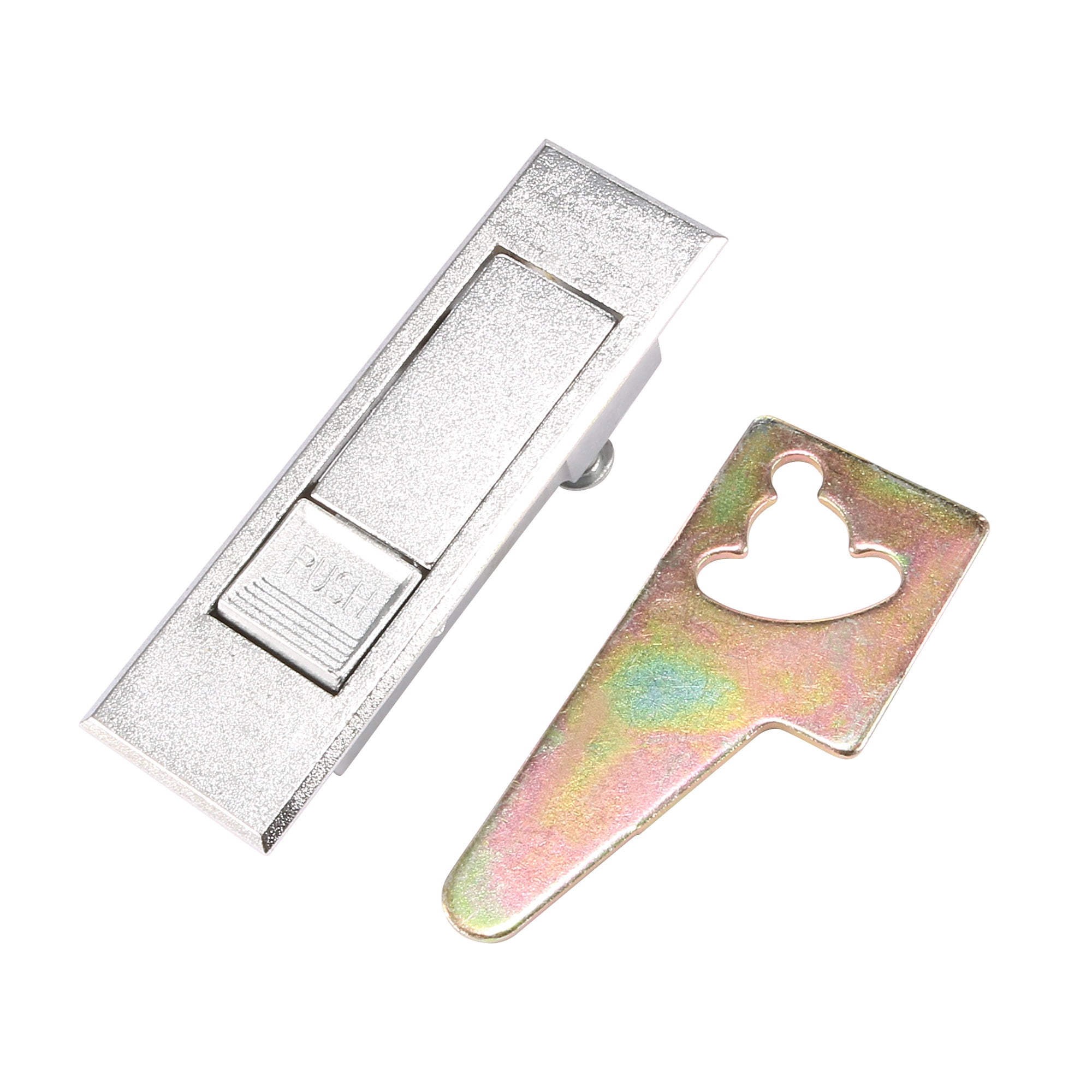 Electric Cabinet Push Button Handle Lock Silver Tone - Walmart.com