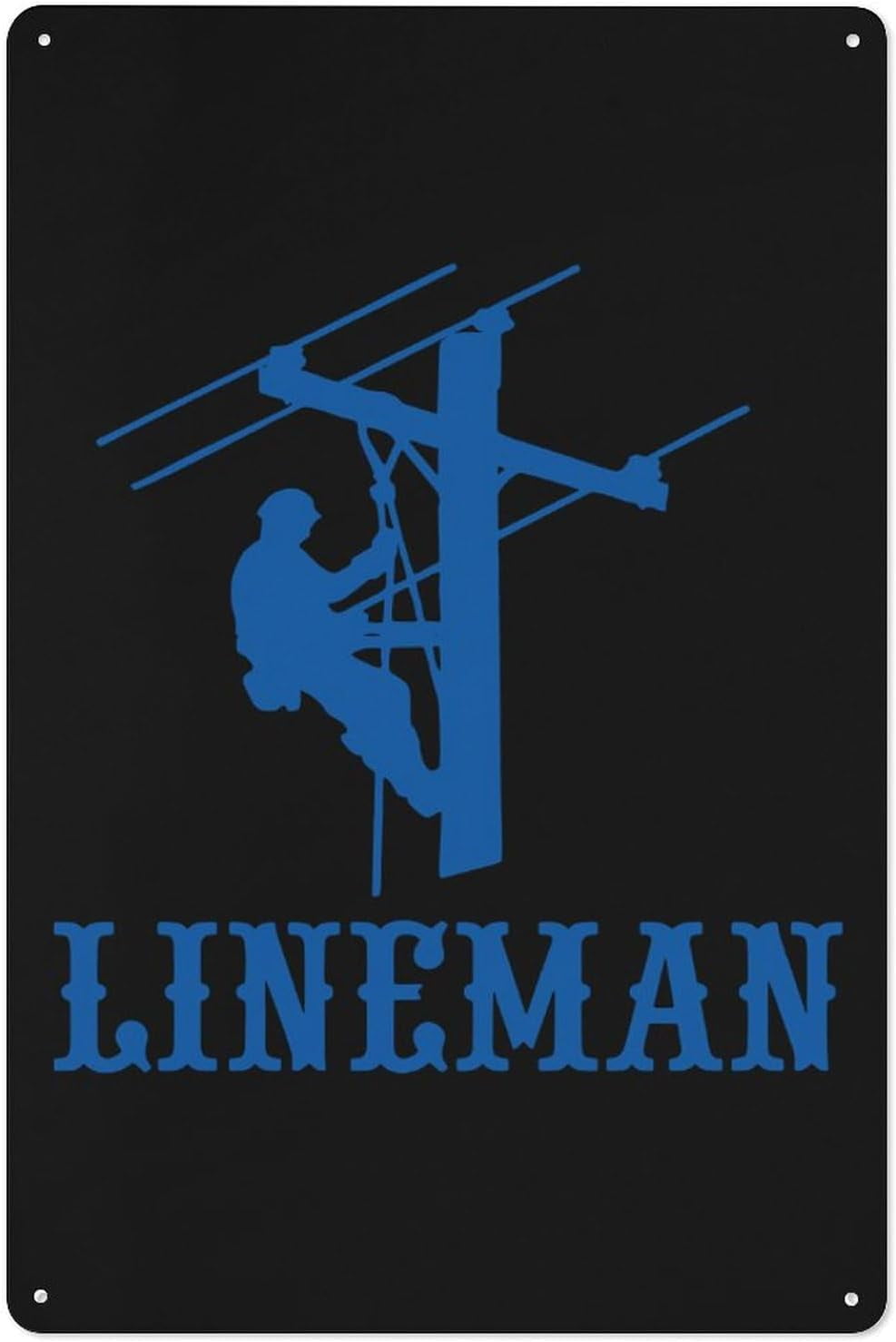 Electric Cable Lineman Metal Tin Sign 8x12 Inch - Walmart.com