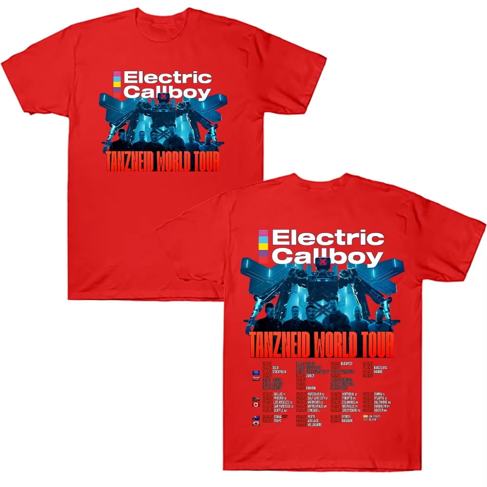 Electric Callboy Tanzneid World Tour 2026 T-shirt Short Sleeve Unisex ...