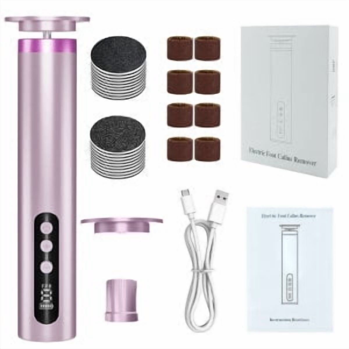 Electric Callus Remover for Feet（9 Speed）,2 in 1 Rechargeable Electric ...