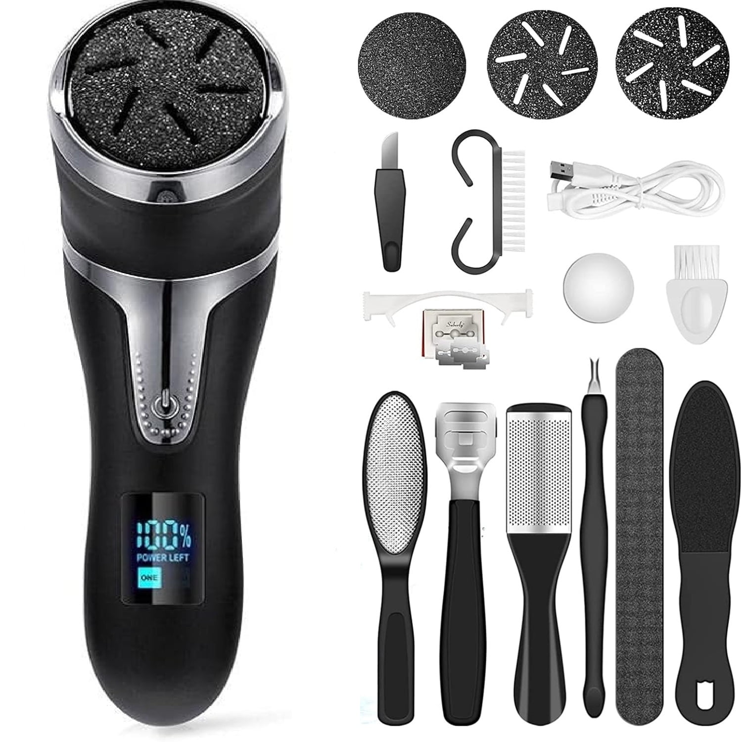 Electric Callus Remover for Feet (with Dander Vacuum), Portable ...