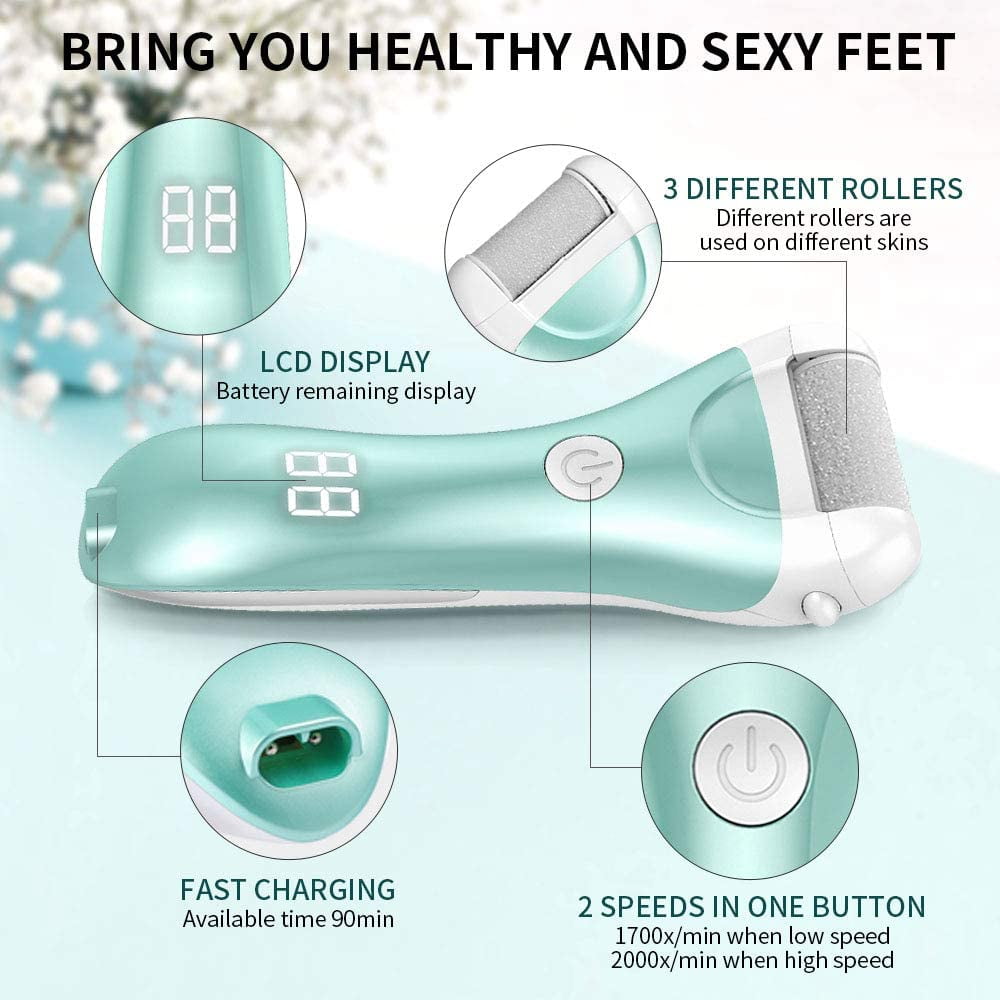 Electric Callus Remover - Rechargeable Foot File Callus Shaver Hard ...