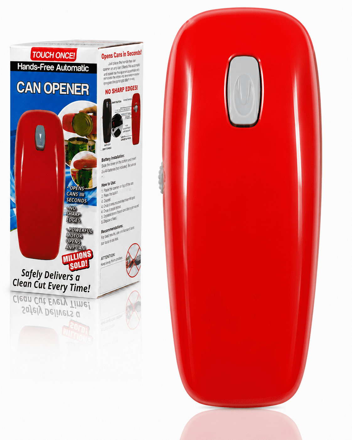 Fixdono Electric Can Opener, Hands-Free Battery Powered, Smooth Edge ...