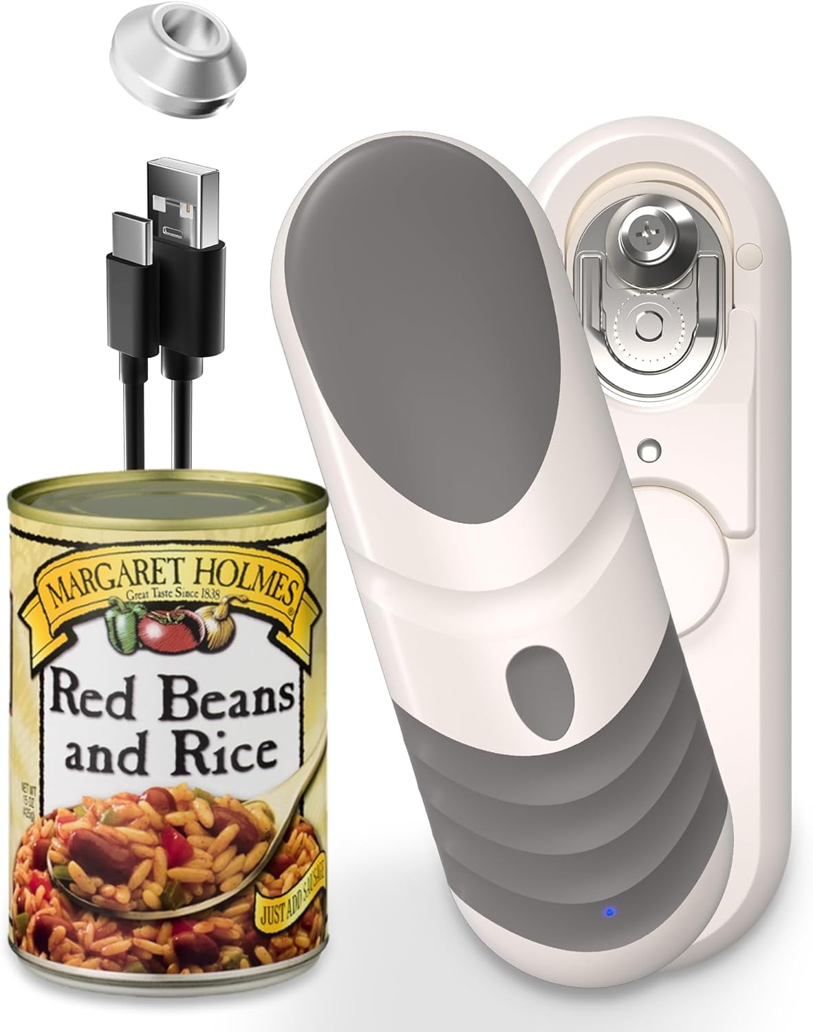 Electric Can Opener for Kitchen,Rechargeable Automatic Can Opener with ...