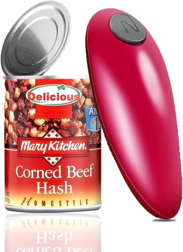Electric Can Opener - One Touch Battery Operated Automatic with Smooth ...