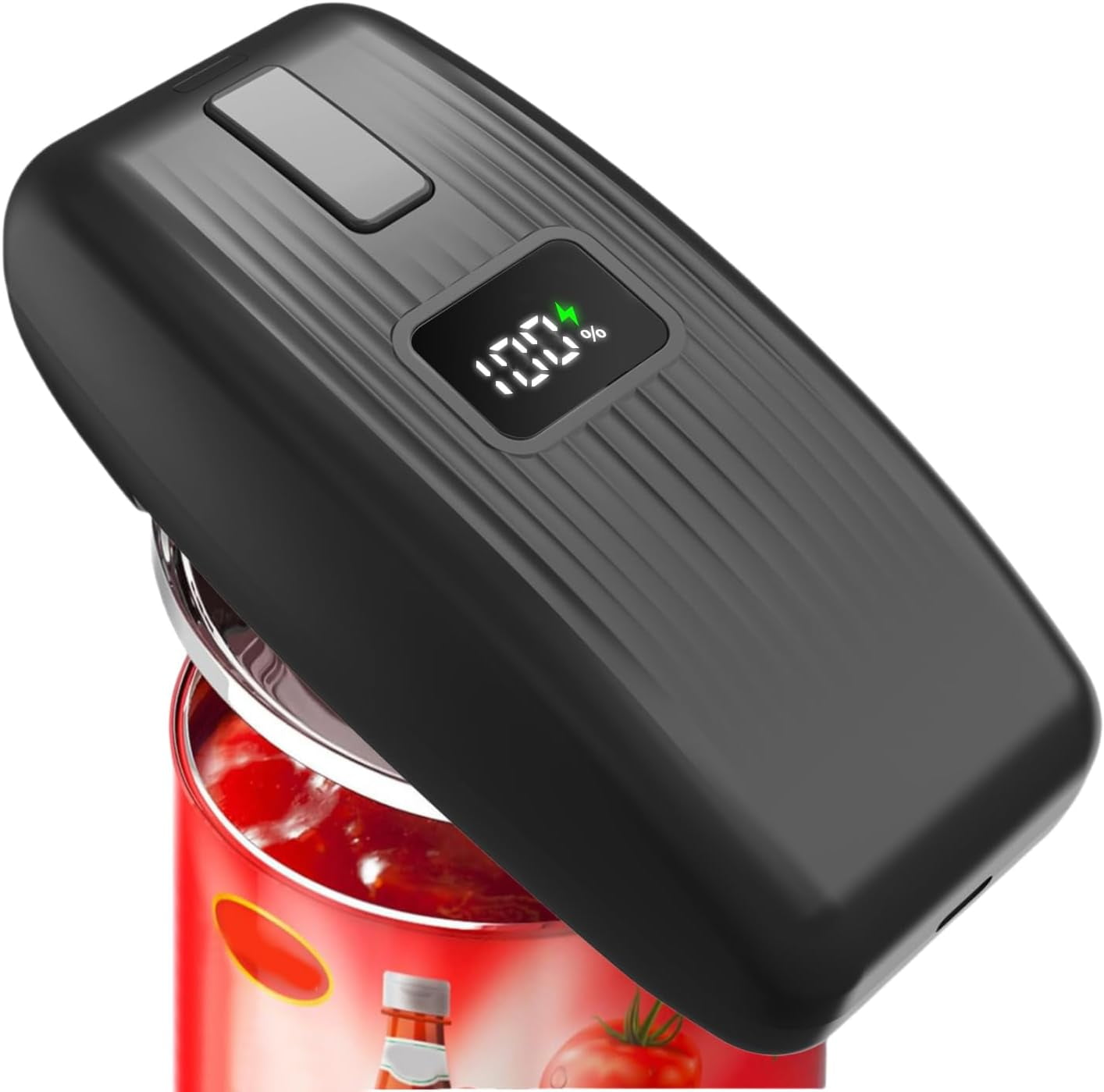 Electric Can Opener – USB Rechargeable with LED Display, Smooth Edge ...
