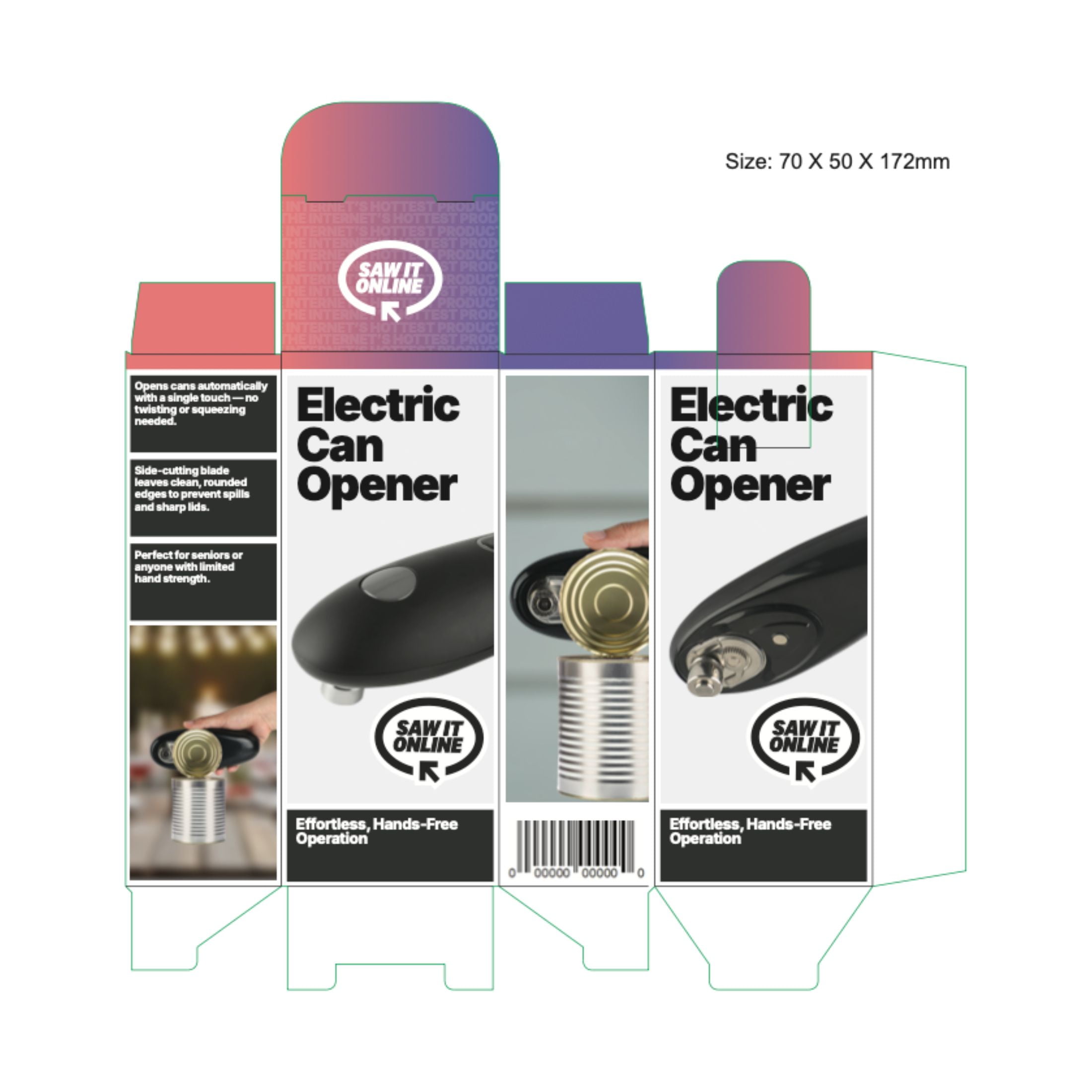 Electric Can Opener Effortless, Hands-Free Operation One-Touch ...