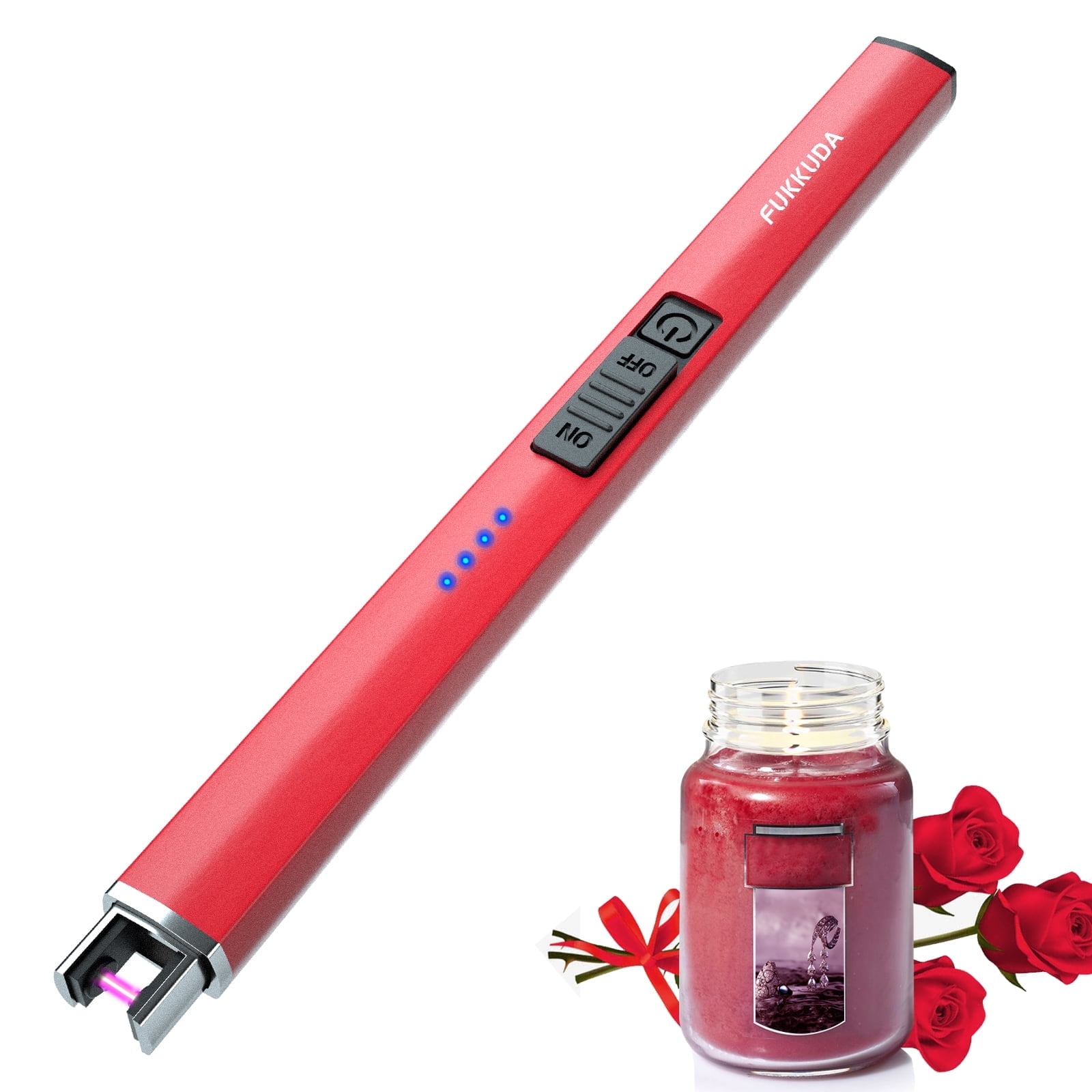 FUKKUDA Electric Candle Lighter Plasma Arc USB Rechargeable Windproof ...