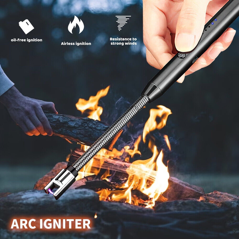 Electric Candle Lighter,Rechargeable Arc Lighter BBQ Lighter,LED ...