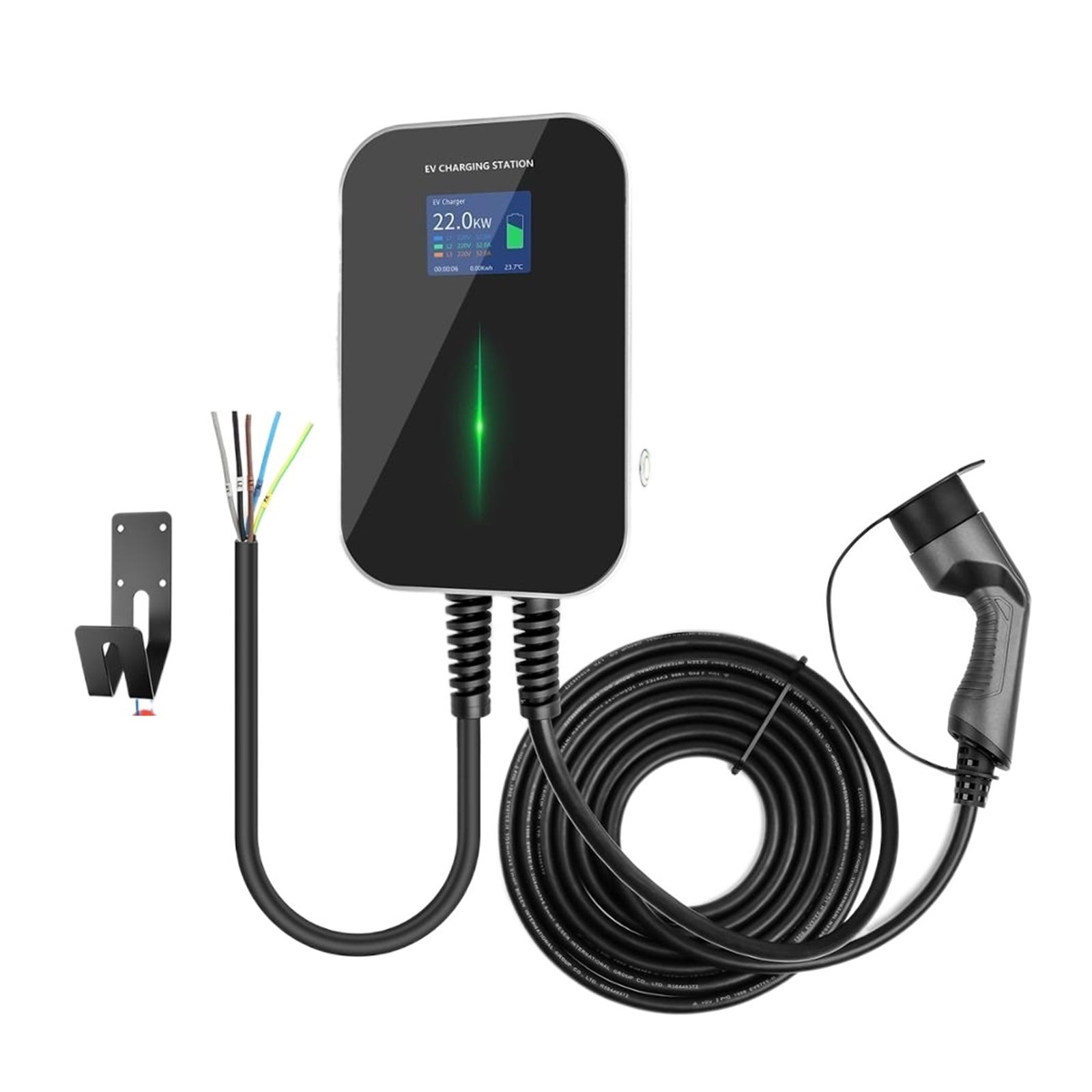 Electric Car Charger, 32A 3Phase EVSE Wallbox EV Charger Electric Vehicle Charging Station Type ...