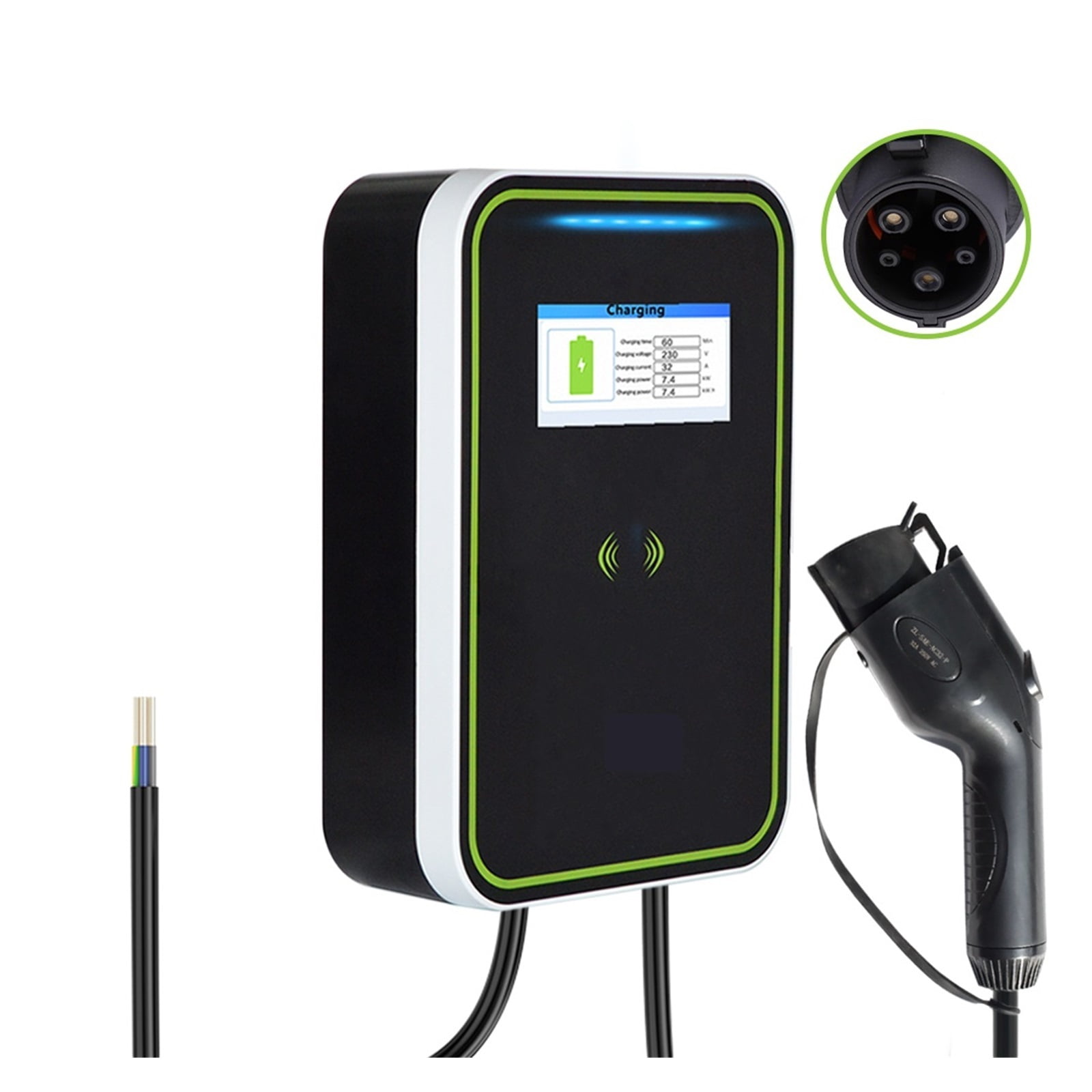 Electric Car Charger, EV Car Charging Station Wallbox 7kw 32A Type 1 ...