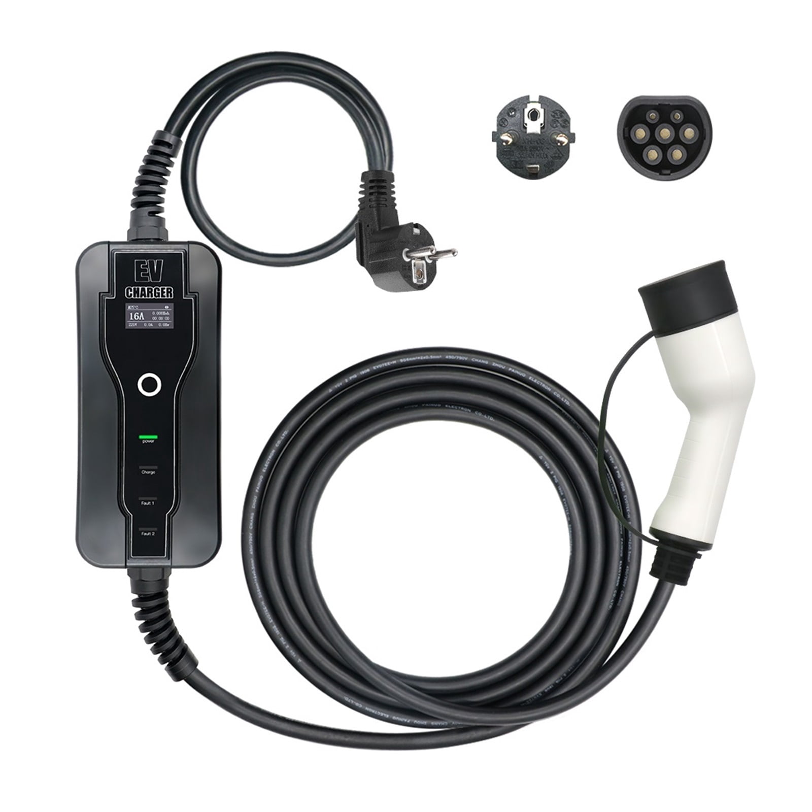 Electric Car Charger, EV Charger 16A 3.6KW GBT Portable Charger Level2 ...