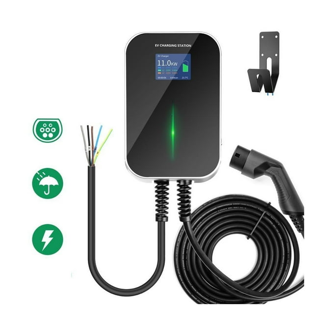 Electric Car Charger, EV Charger 16A 3 Phase Electric Vehicle Charging Station EVSE Wallbox with ...
