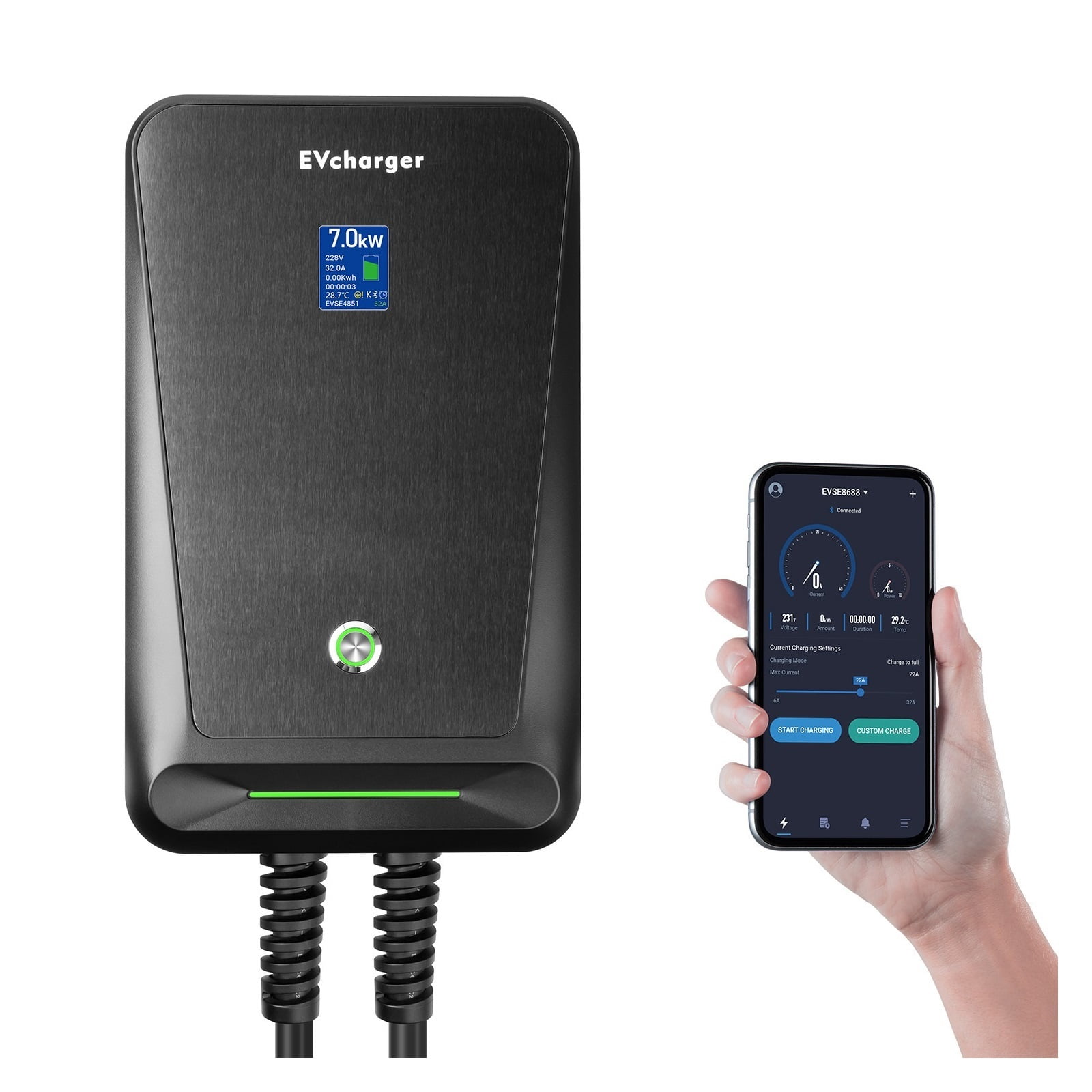 Electric Car Charger, J1772 EV Charger with APP Control Electric Car ...