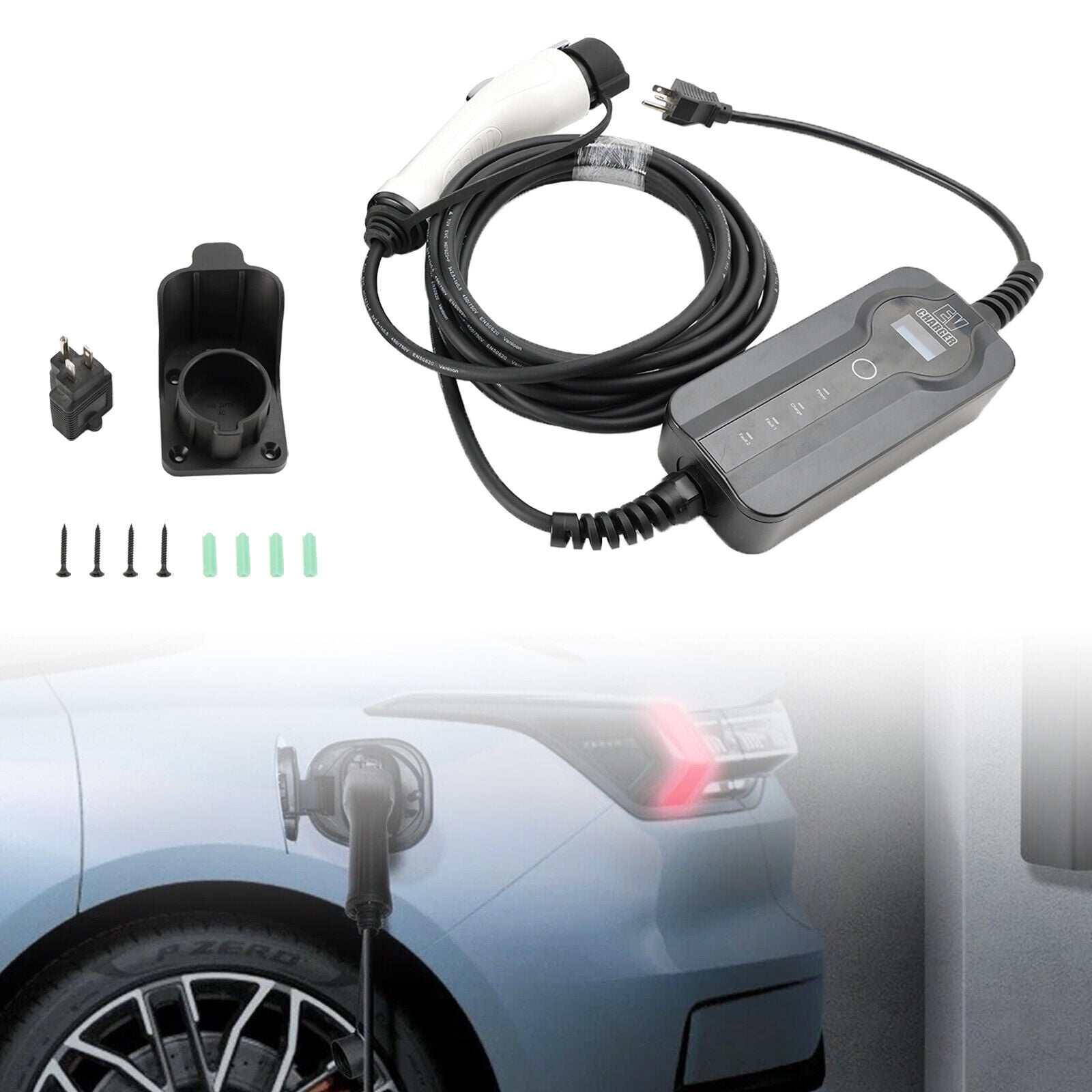 Electric Car Charger EV J1772 J1772A Home 16A 100-240V Adjustable ...