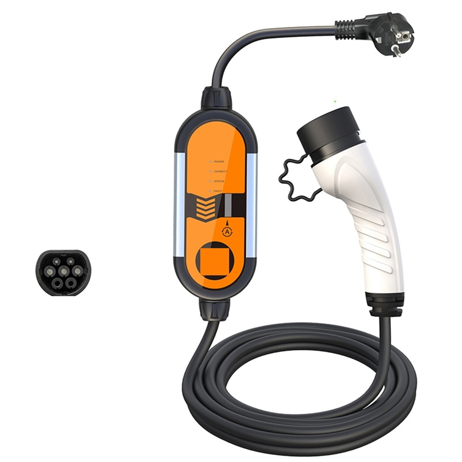 Electric Car Charger, EV Portable Charger Type2 3.5KW Charging Cable Adjustable Current 8/10/13 ...