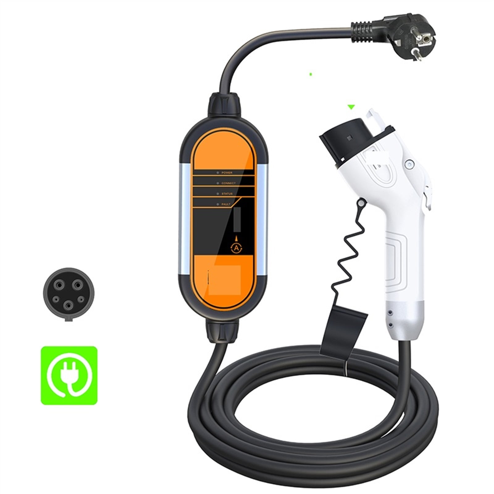 Electric Car Charger, EV Portable Charger Type2 3.5KW Charging Cable ...