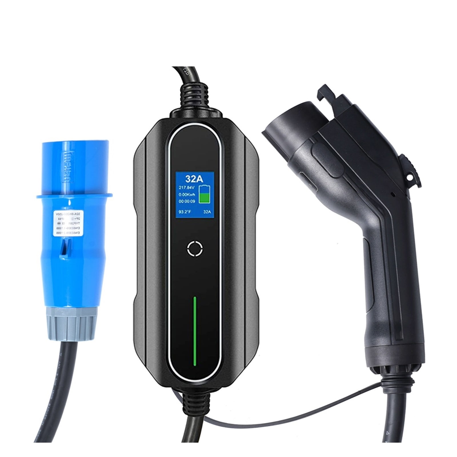 Electric Car Charger, Portable EV Car Charger Type 1 J1772 Level 2 32A ...