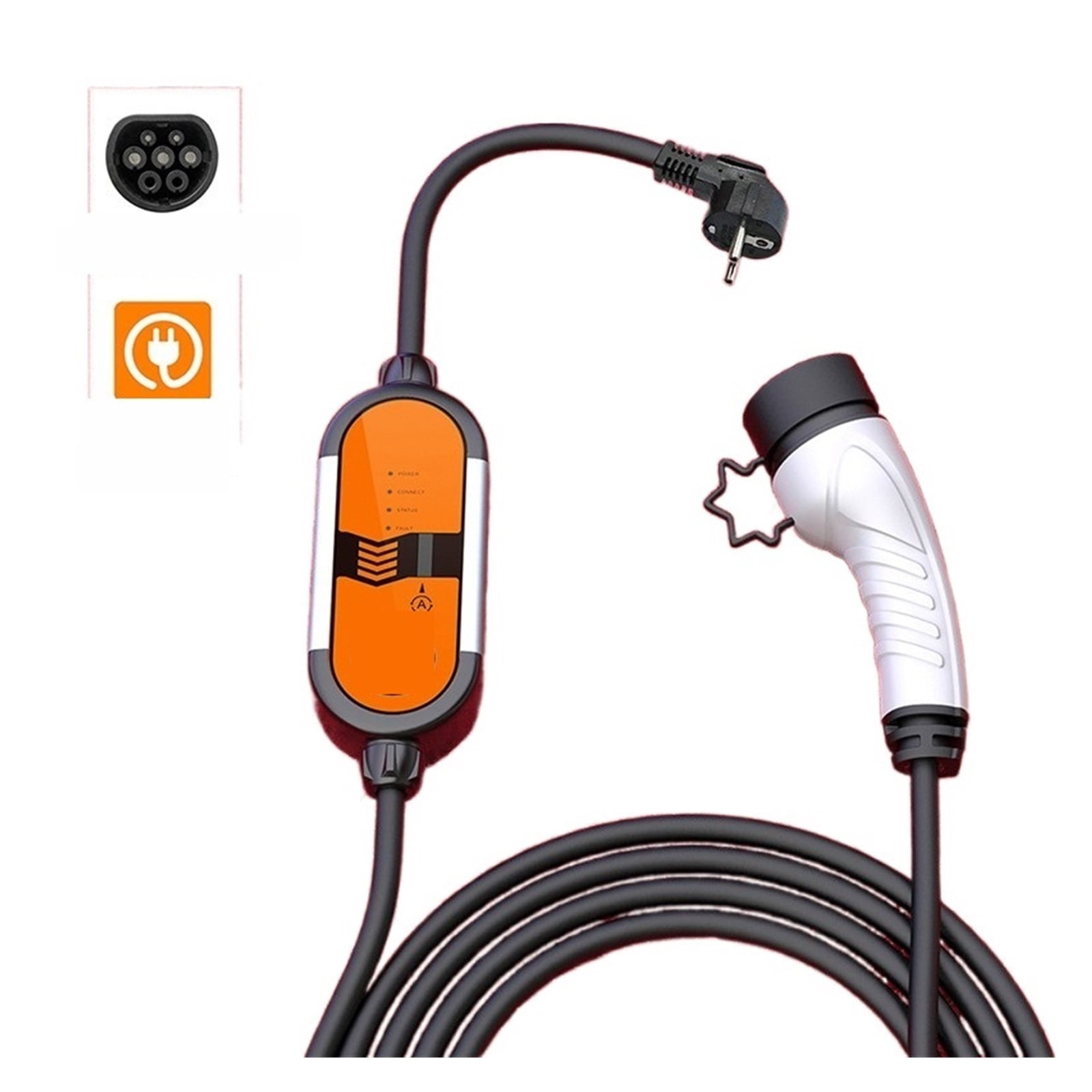 Electric Car Charger, Portable EV Charger Type2 IEC62196-2 16A EVSE ...