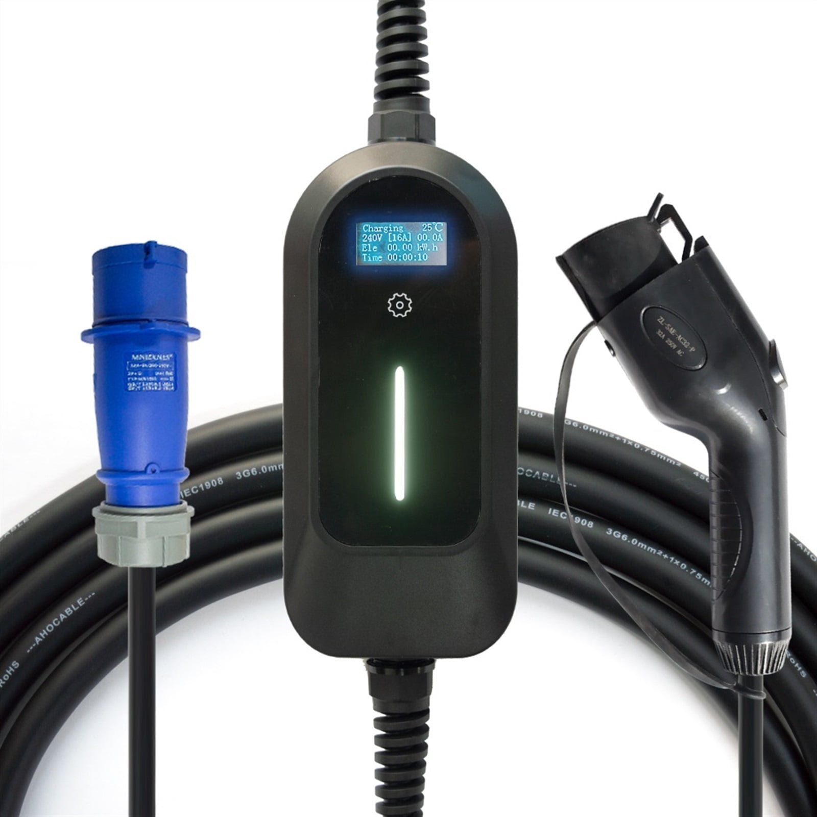 Electric Car Charger, Type1 J1772 Portable EV Charger Box Cable ...