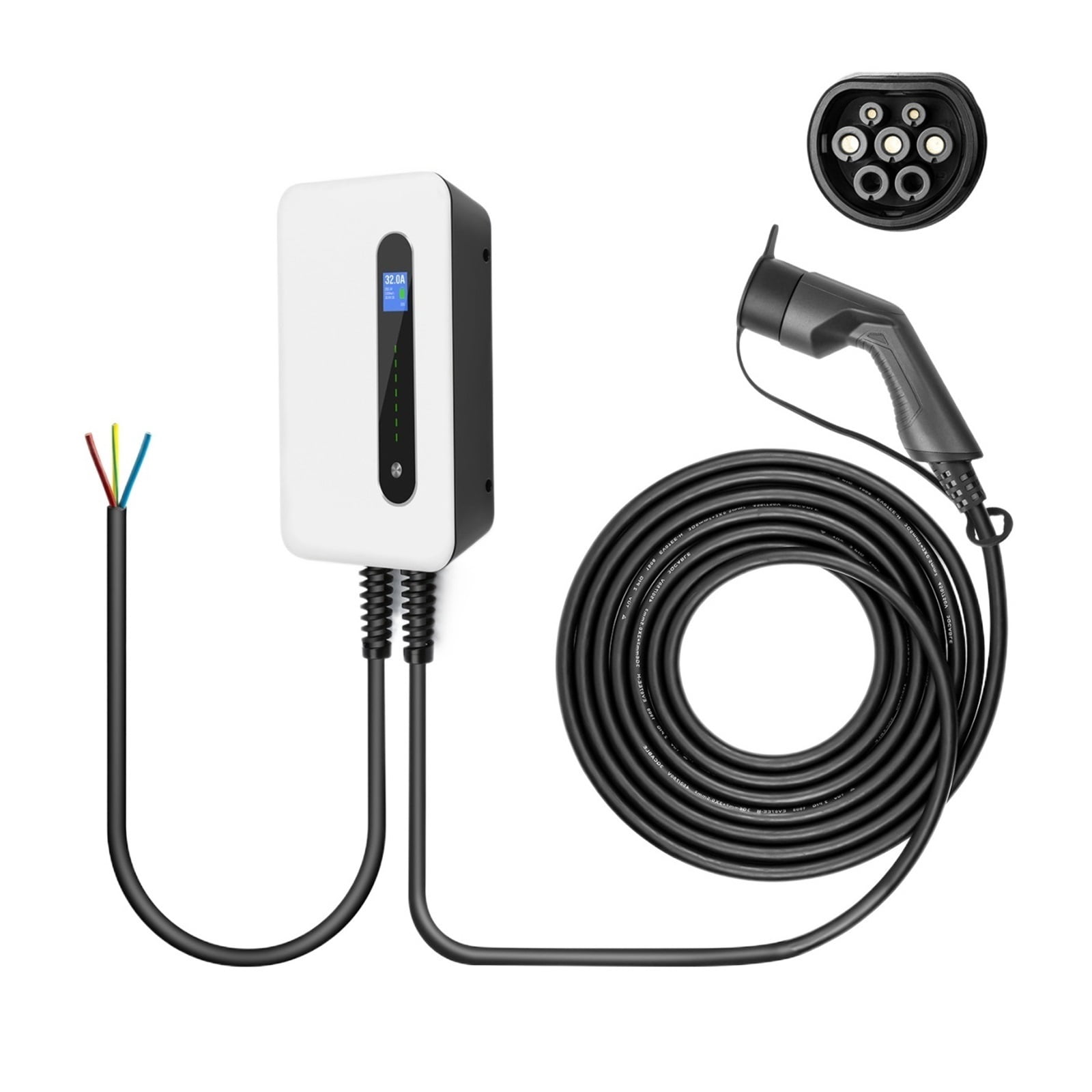 Electric Car Charger, Wall Box 7kW EV Charger Electric Car Charging Station With Type 2 Cable ...