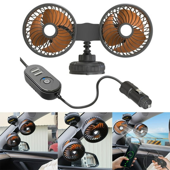 Electric Car Fan Adjustable Strong Wind Automobile Cooling Dashboar Car ...