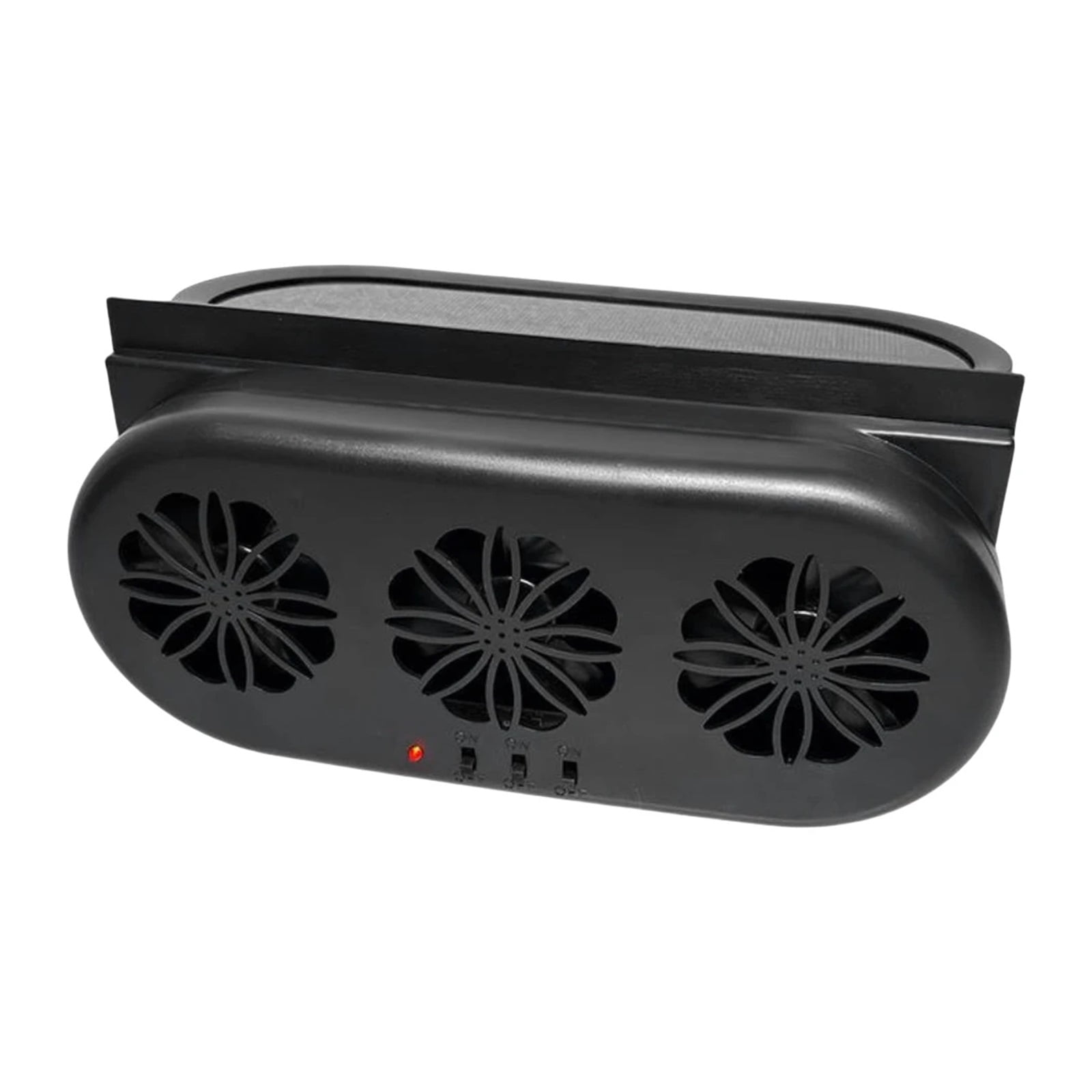 Electric Car Fans with Solar Panel USB/Solar Charging 3 Head ...