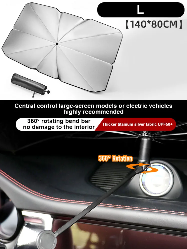 Electric Car Front Windshield Sunshade Summer Auto Folding Sun-blinds ...