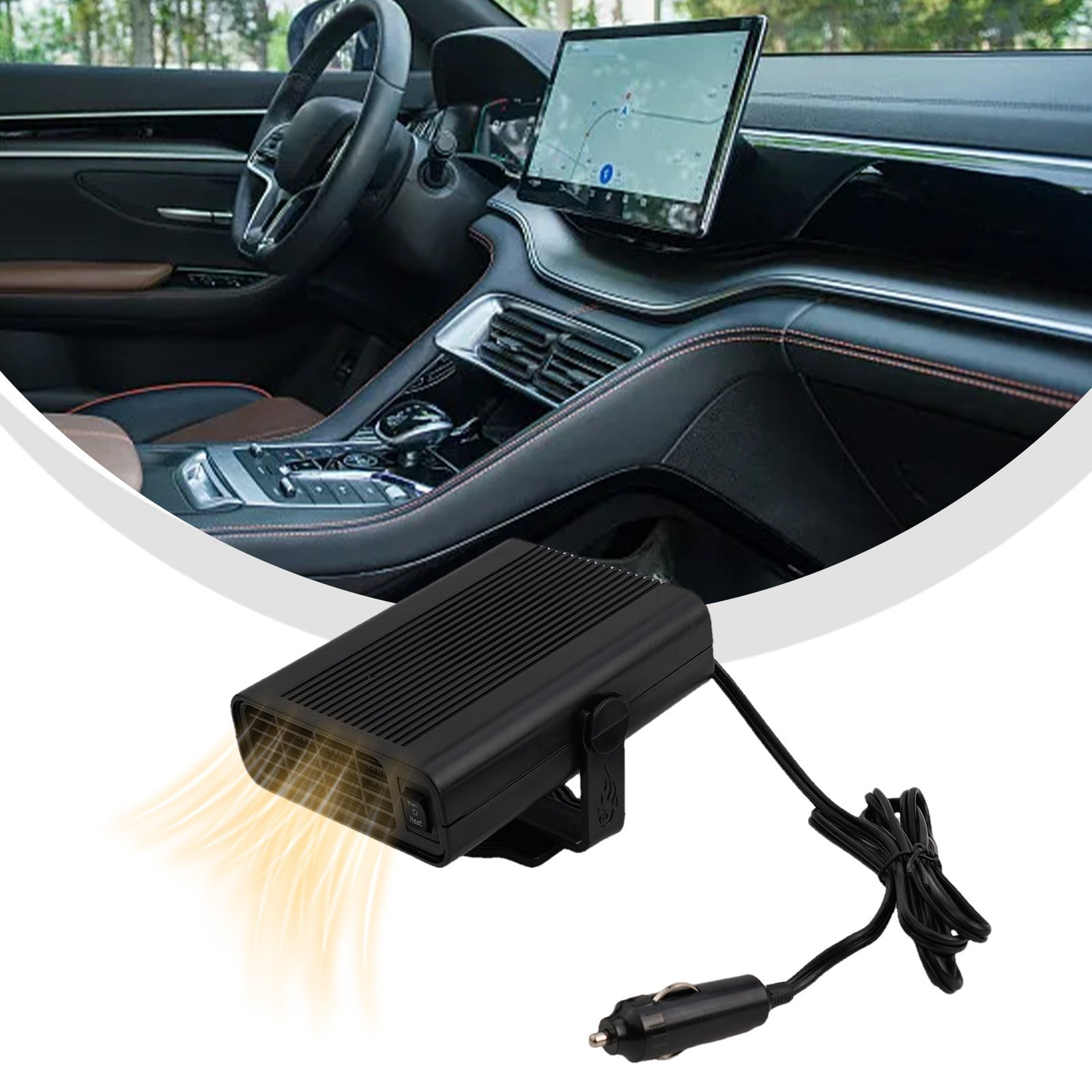 Electric Car Heater Air Cooler Fan 12V Portable Demister Defroster ...