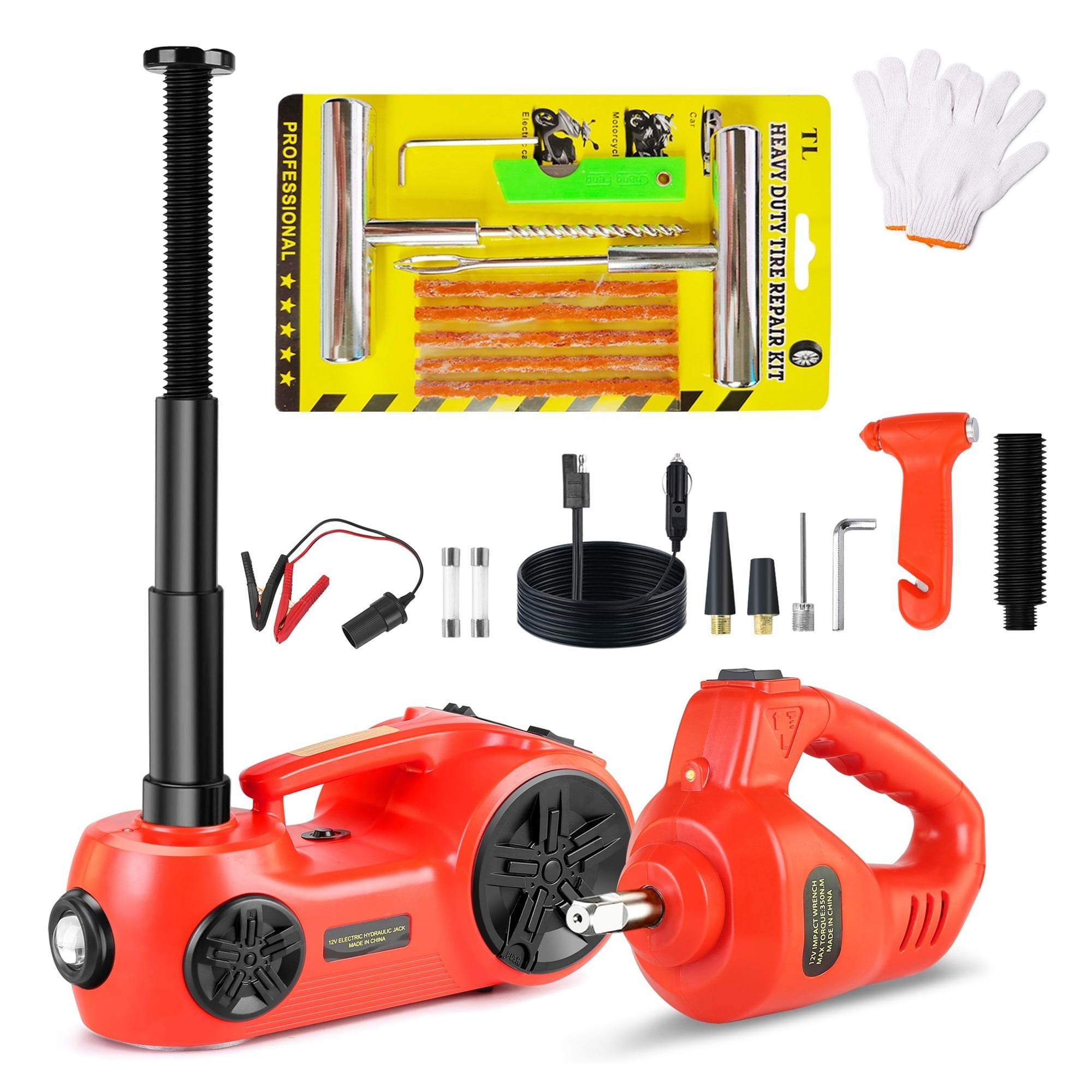 Electric Car Jack 5 Ton - 11023 LBS Floor Jack Lift, Attachment ...