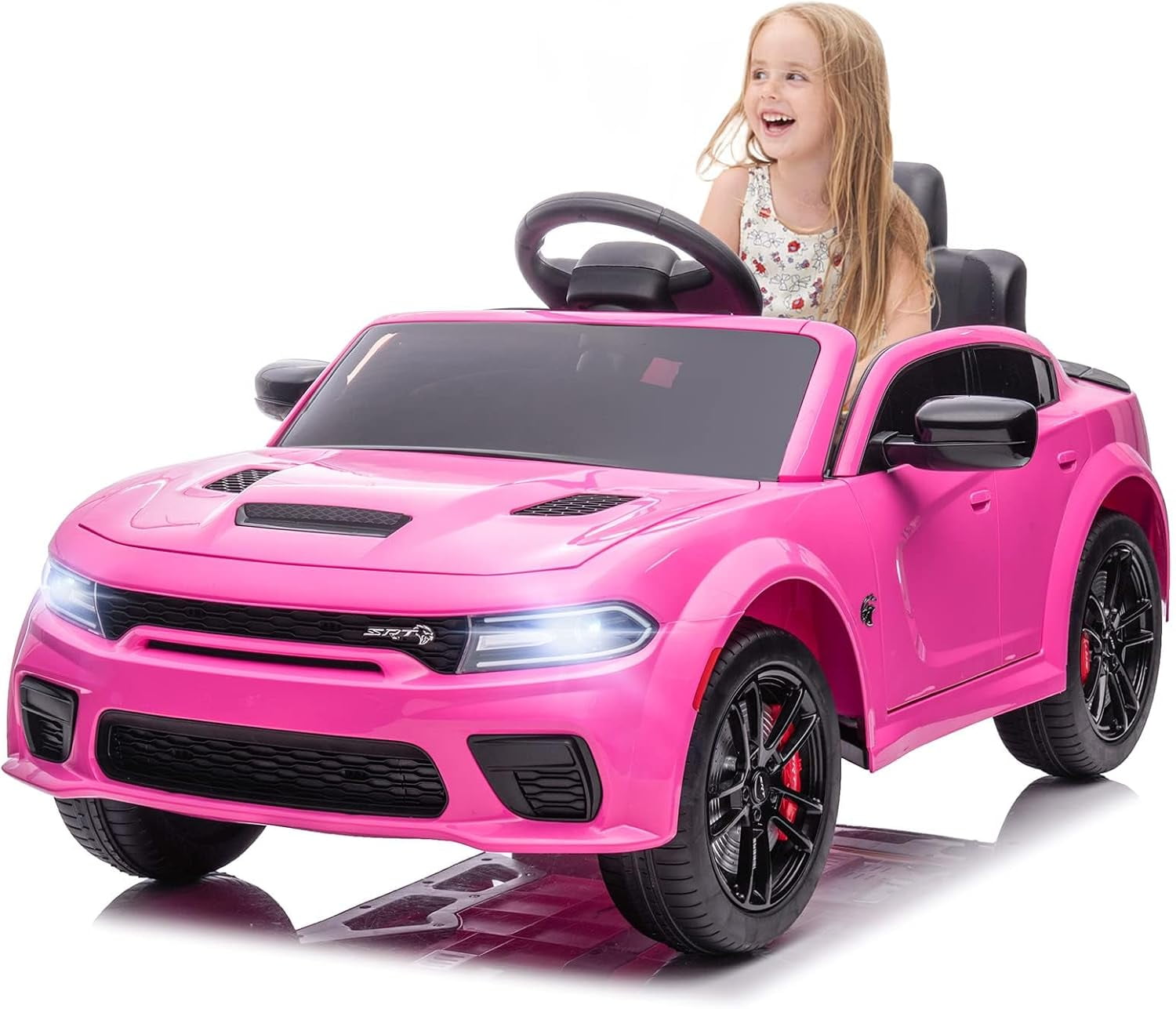 Electric Car for Kids,Licensed Dodge Charger SRT Hellcat Ride on Car,3 ...