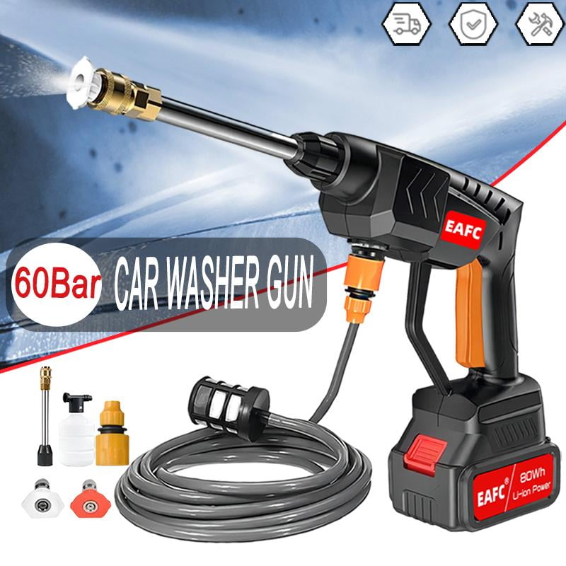 Electric Car Wash Cleaning Machine With Battery 60Bar Cordless Car ...