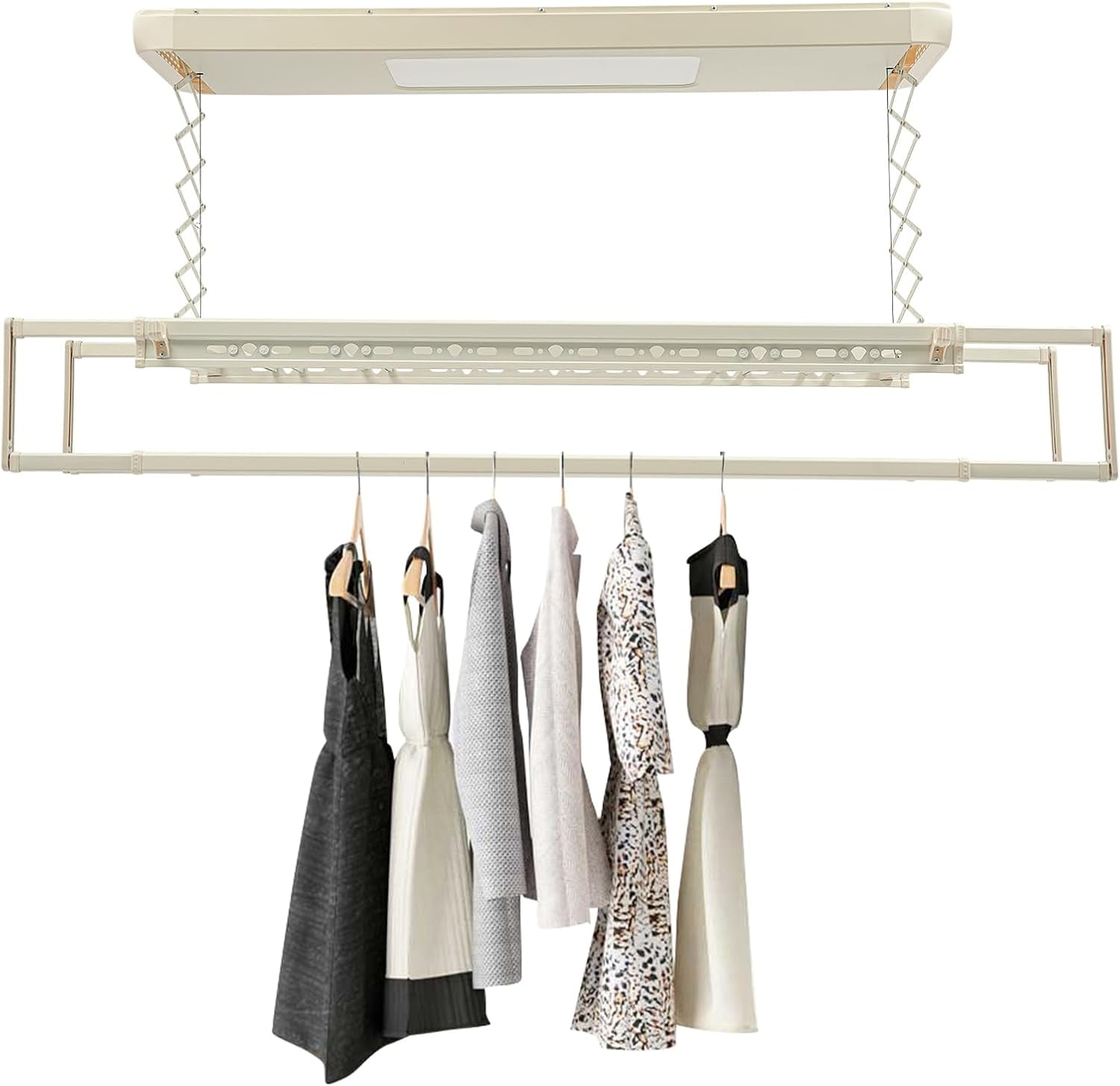 Electric Ceiling Clothes Drying Rack, Double Rod Retractable Laundry ...