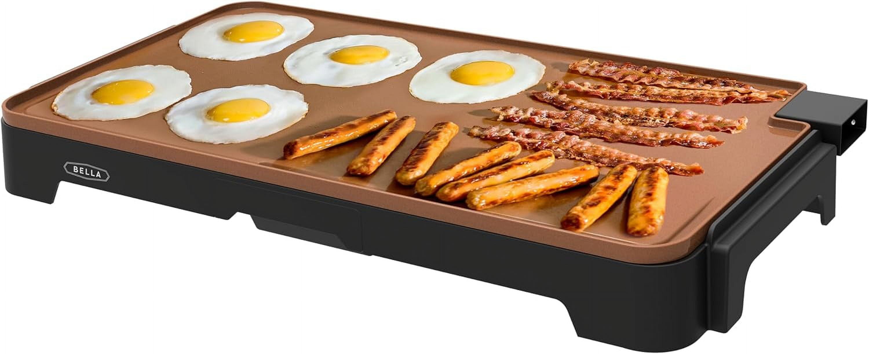 Electric Ceramic Griddle with 15-Egg Capacity, Non-Stick Coating, Easy ...