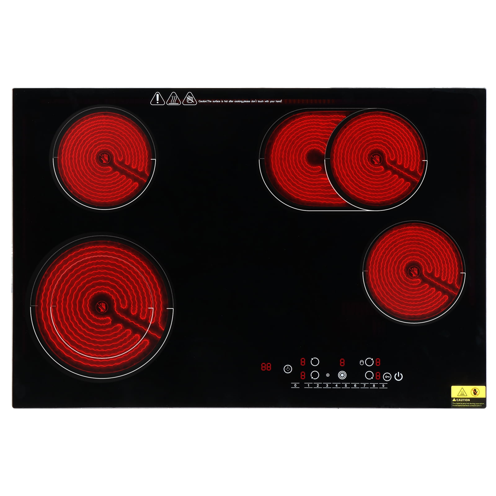 Electric Ceramic Stove, 30" Residential Induction Electric Cooktops in ...