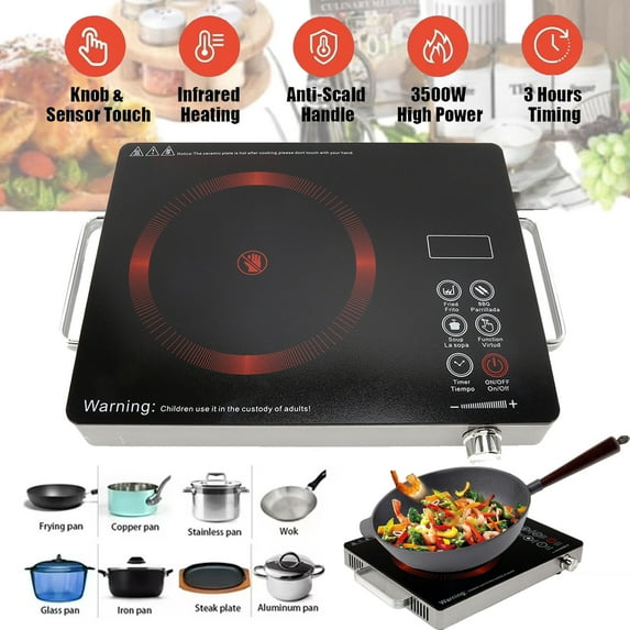 3500W Hot Plate Electric Ceramic Stove, Portable Infrared Induction ...