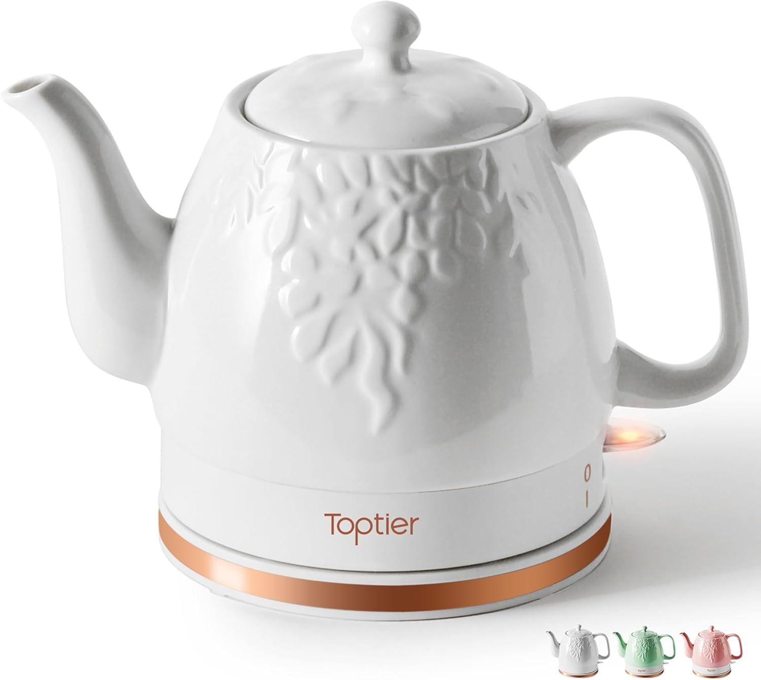 Electric Ceramic Tea Kettle, Boil Water Quickly and Easily, Detachable ...