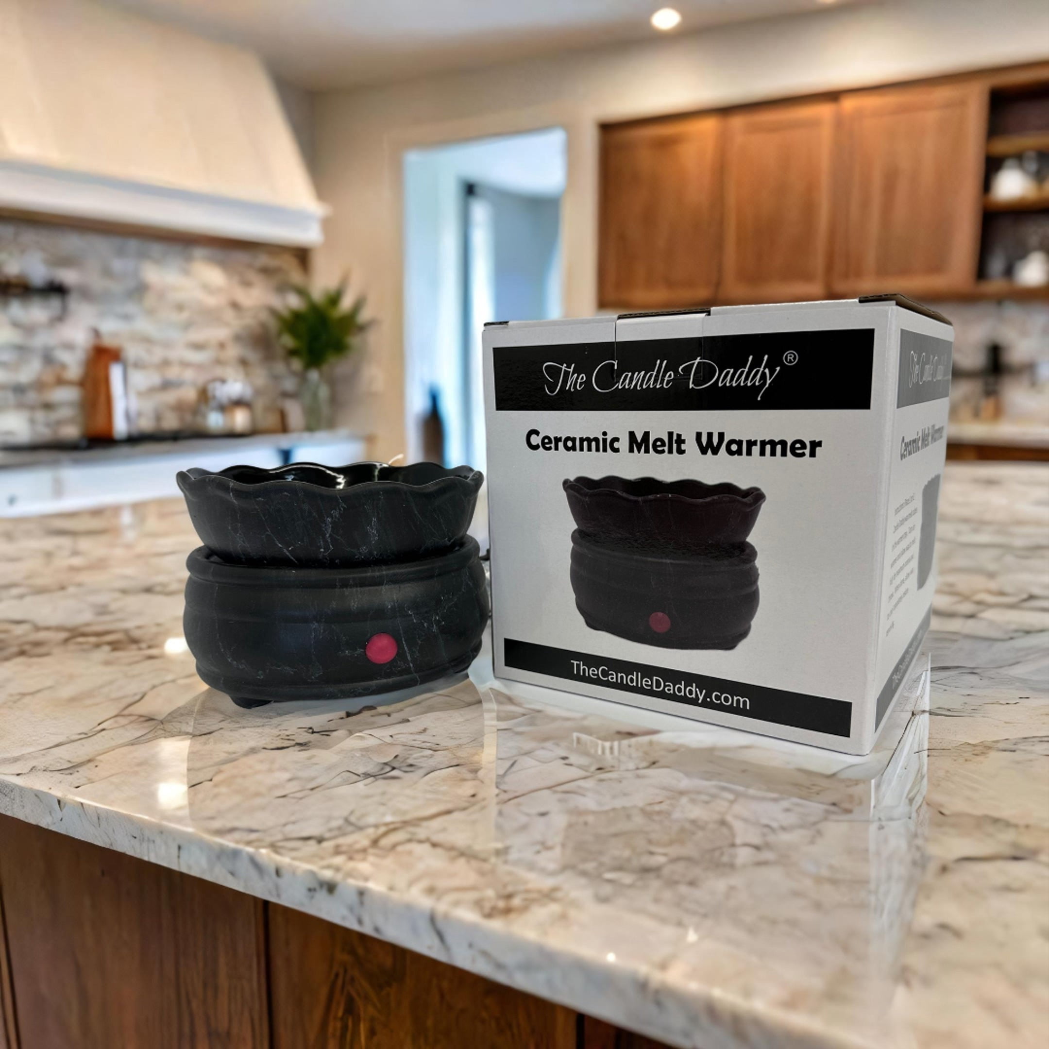 Electric Ceramic Wax Melt and Candle Warmer - Round Marble - Walmart.com