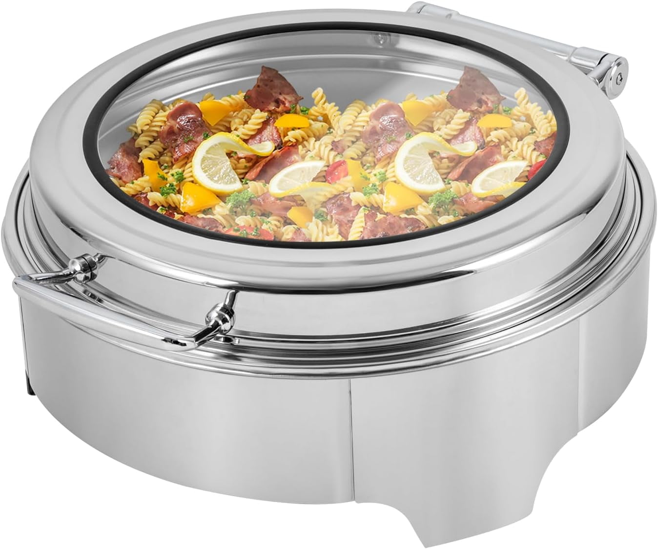 Electric Chafing Dish Buffet Set, 6.34QT Electric Round Chafing Dish ...