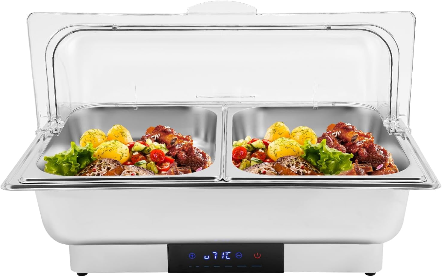Electric Chafing Dish, Buffet Warmer for Catering w/Temp Control ...